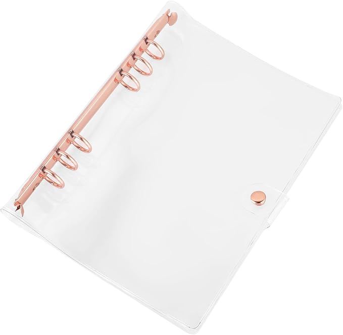 Clear A5 Binder PVC Binder Cover Clear Soft PVC Notebook Shell 6 Rose ...