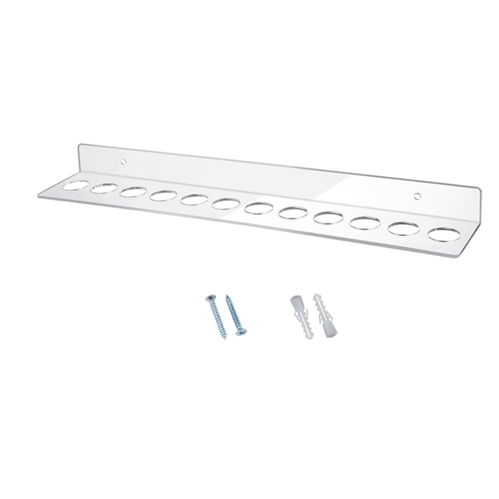 Clear Acrylic 12 Slot Wall Mounted Scissor Rack Craft Storage Solution ...