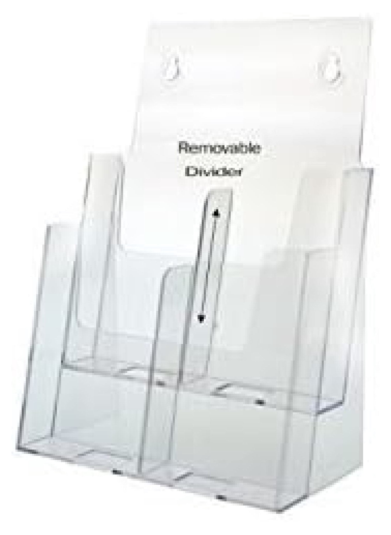 Clear Acrylic 2-Tier Brochure Holder - Countertop Display for 8.5w or ...