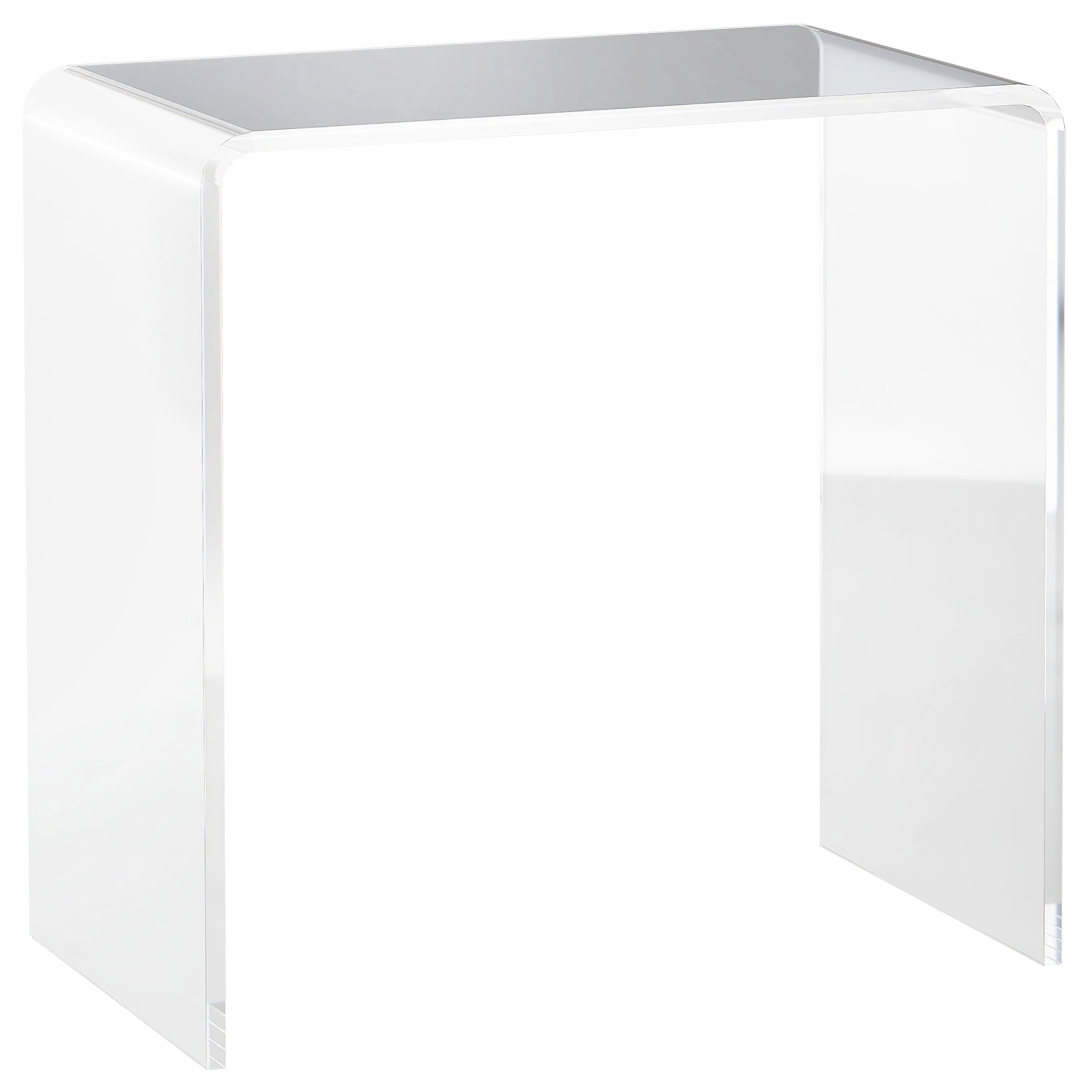 Clear Acrylic 21" Long End Side Table - Minimalist Lounge Rectangle ...