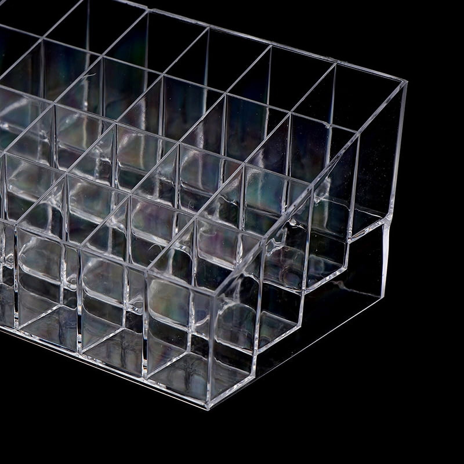 Clear Acrylic 24 Grid Makeup Organizer Storage Box Lipstick Nail Polish ...