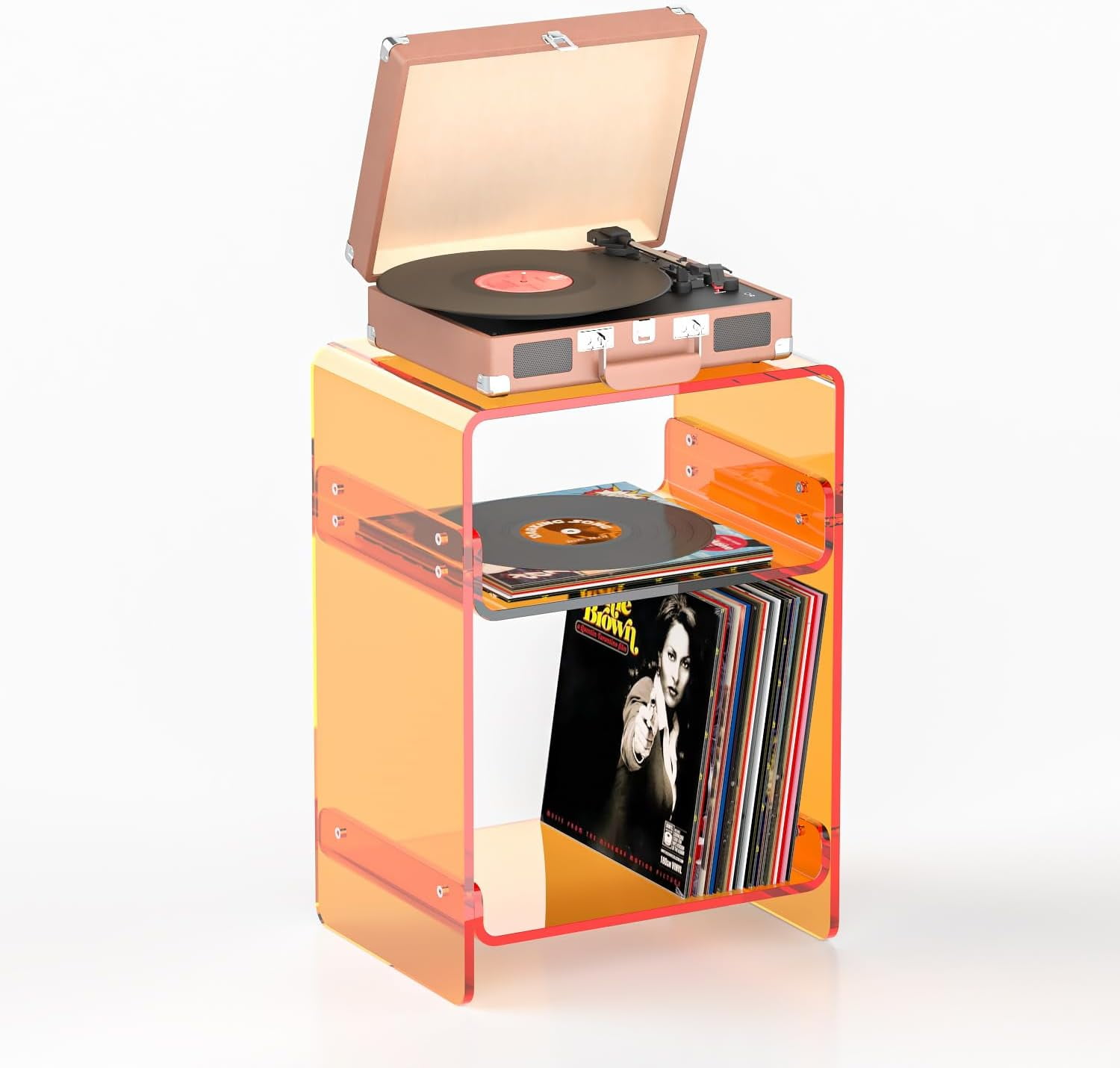 Clear Acrylic 3-Tier End Table/Nightstand – Sleek Bedside Storage with ...