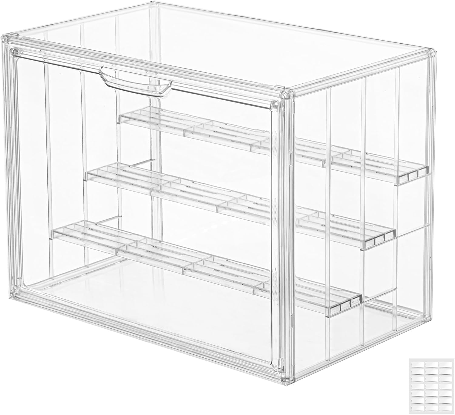 Clear Acrylic 4 Tier Figure Display Case with 3 Movable Plates ...