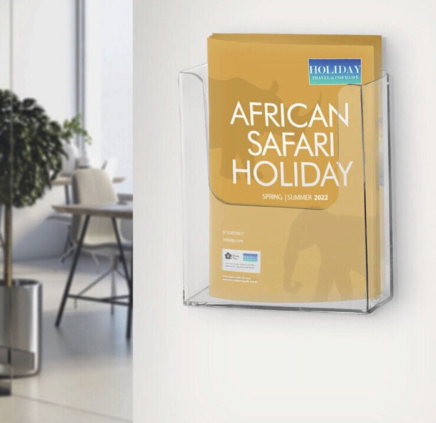 Clear Acrylic A4 Document Holder Office File Organiser Wall Mounted ...