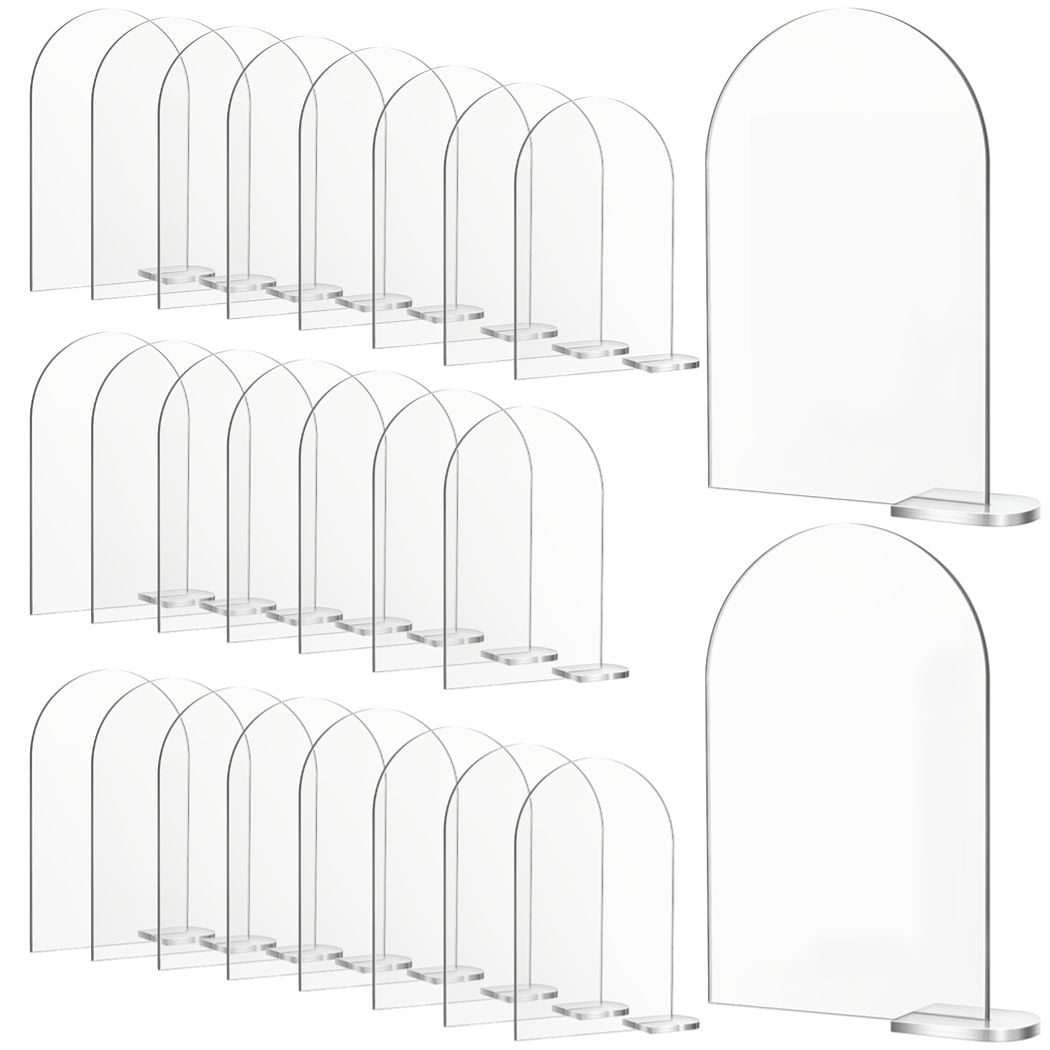 25 Pack Clear Acrylic Arch Signs, DIY Table Numbers for Weddings ...