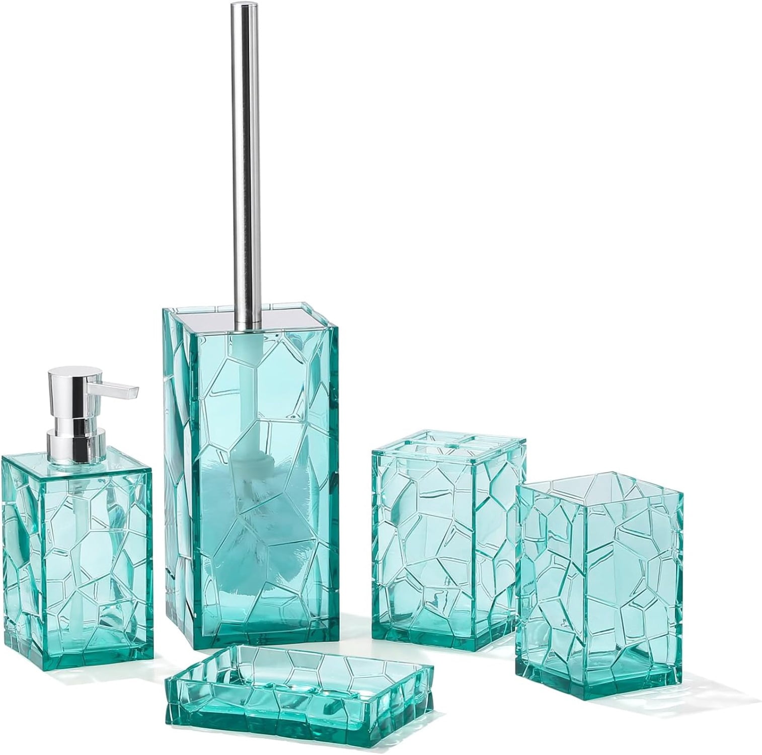 Clear Acrylic Bathroom Accessories Set - Rust-Free, Transparent Design ...
