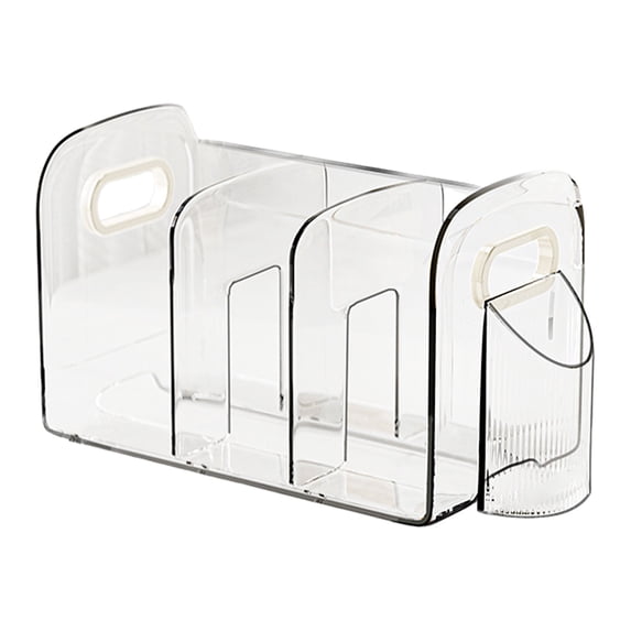 Clear Acrylic Book Ends with Pen Cup Multifunctional Book Organizers ...