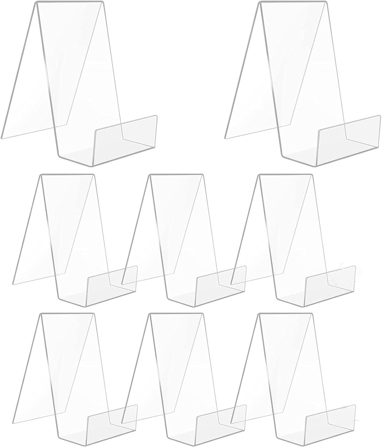 Clear Acrylic Book Stand, 8 Pieces Transparent Book Display Stand for ...