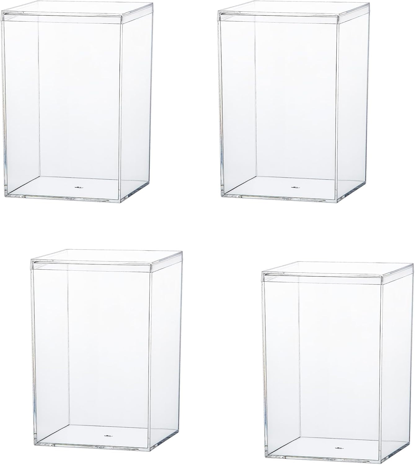 Clear Acrylic Box with Lid, Clear Acrylic Display Box Plastic Square ...