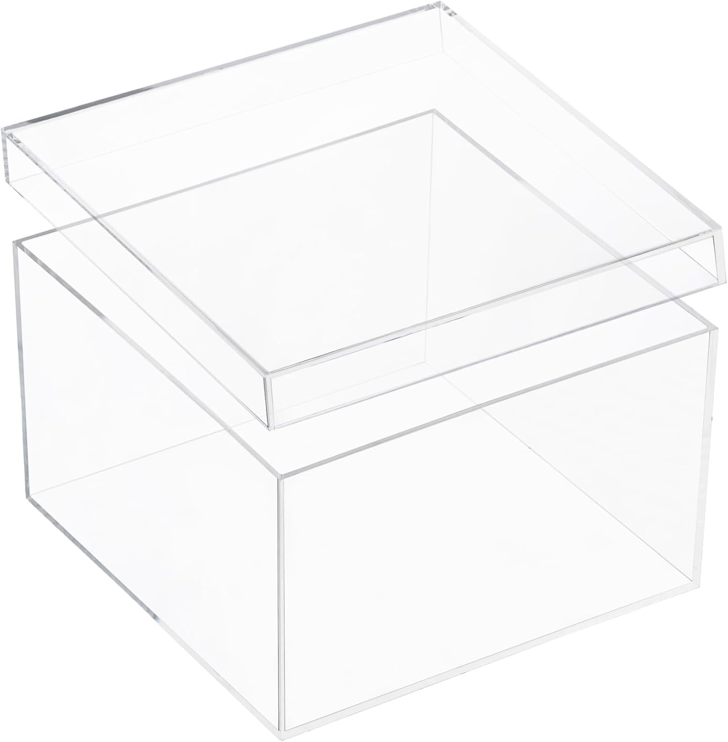 Clear Acrylic Box With Lid Clear Acrylic Plastic Square Cube Containers St