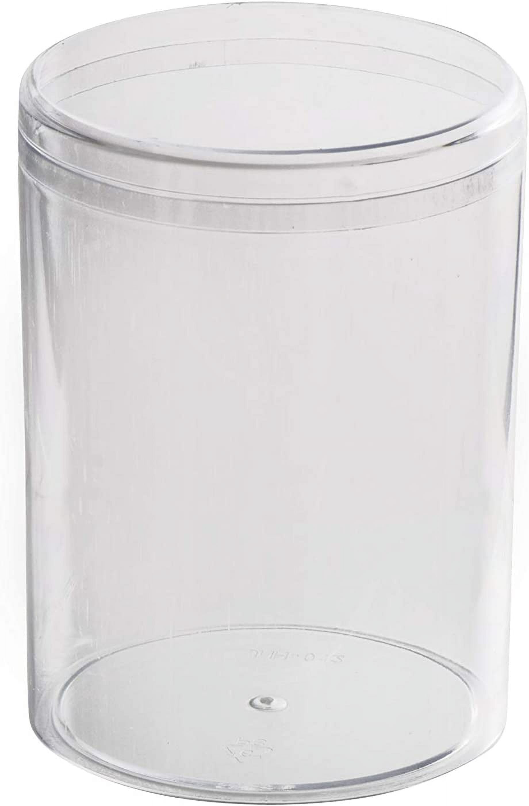 Clear Acrylic Boxes Round 2.75"X3.75" 24 Pack - Walmart.com