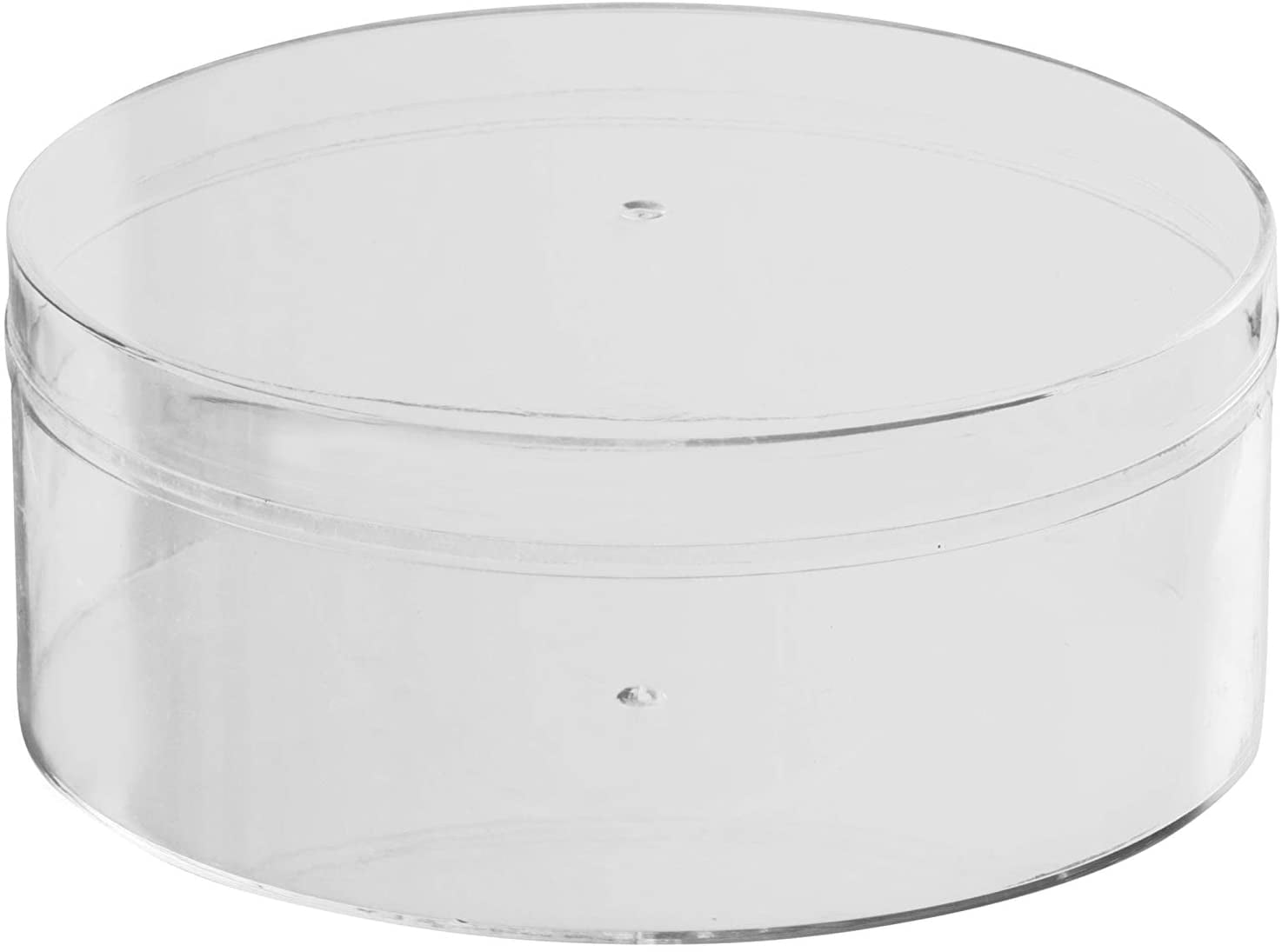 Clear Acrylic Boxes Round 4.75"X2.1" 16 Pack - Walmart.com