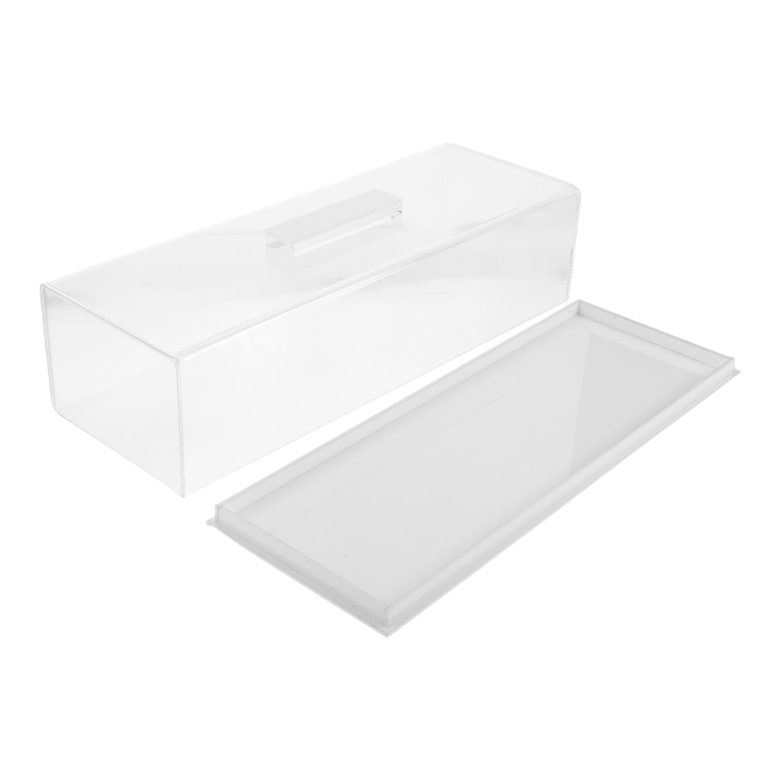 Clear Acrylic Bread Holder With Cover Space-Saving Rectangular Cake ...