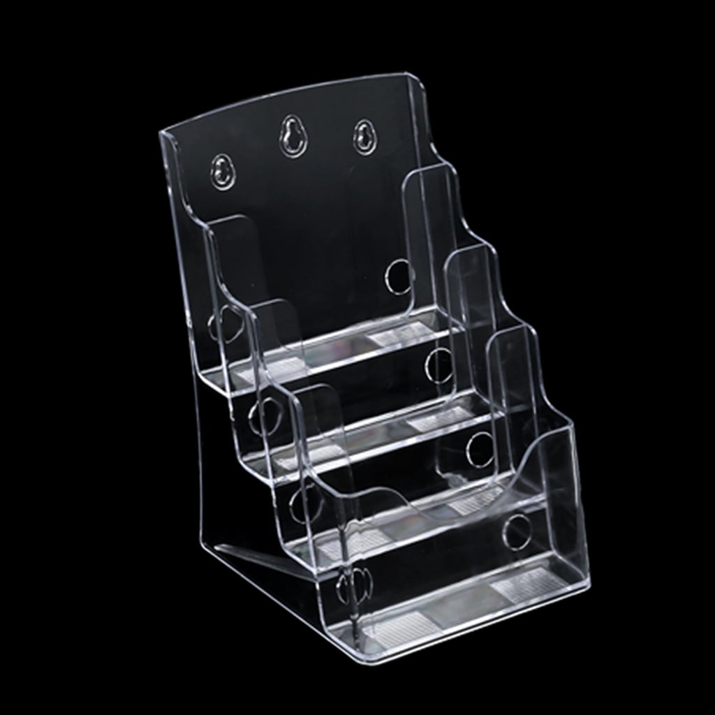 Clear Acrylic Brochures Holder, Wall Mount Holder Display Stand ...