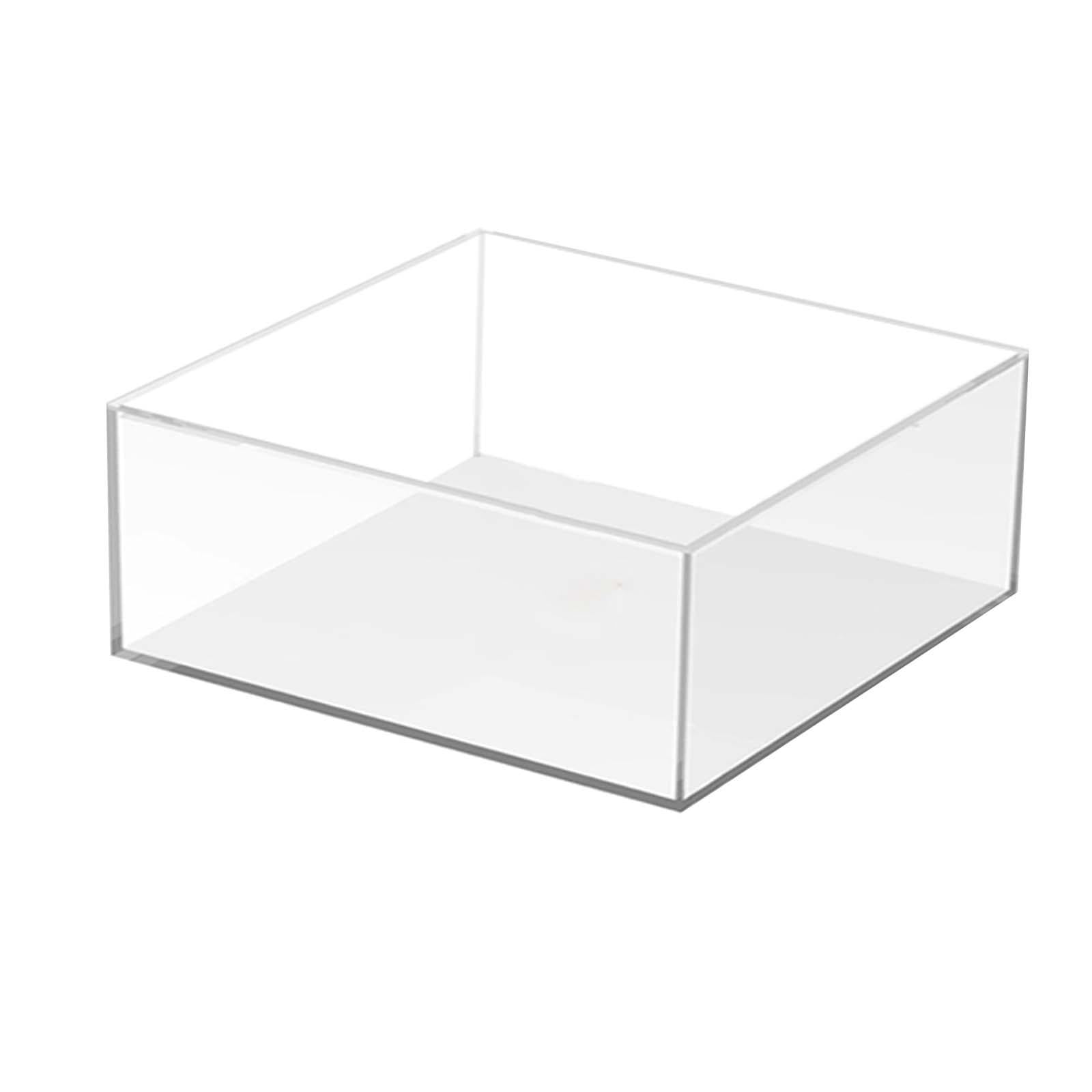 Clear Acrylic Cake Box Acrylic Box Transparent Hollow Bottom Organizer ...