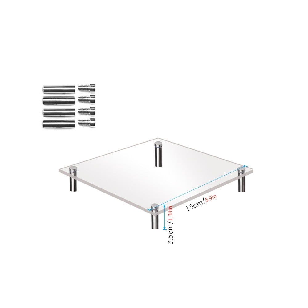 Clear Acrylic Cake Stand Plastic Display Rack with Metal Support for ...