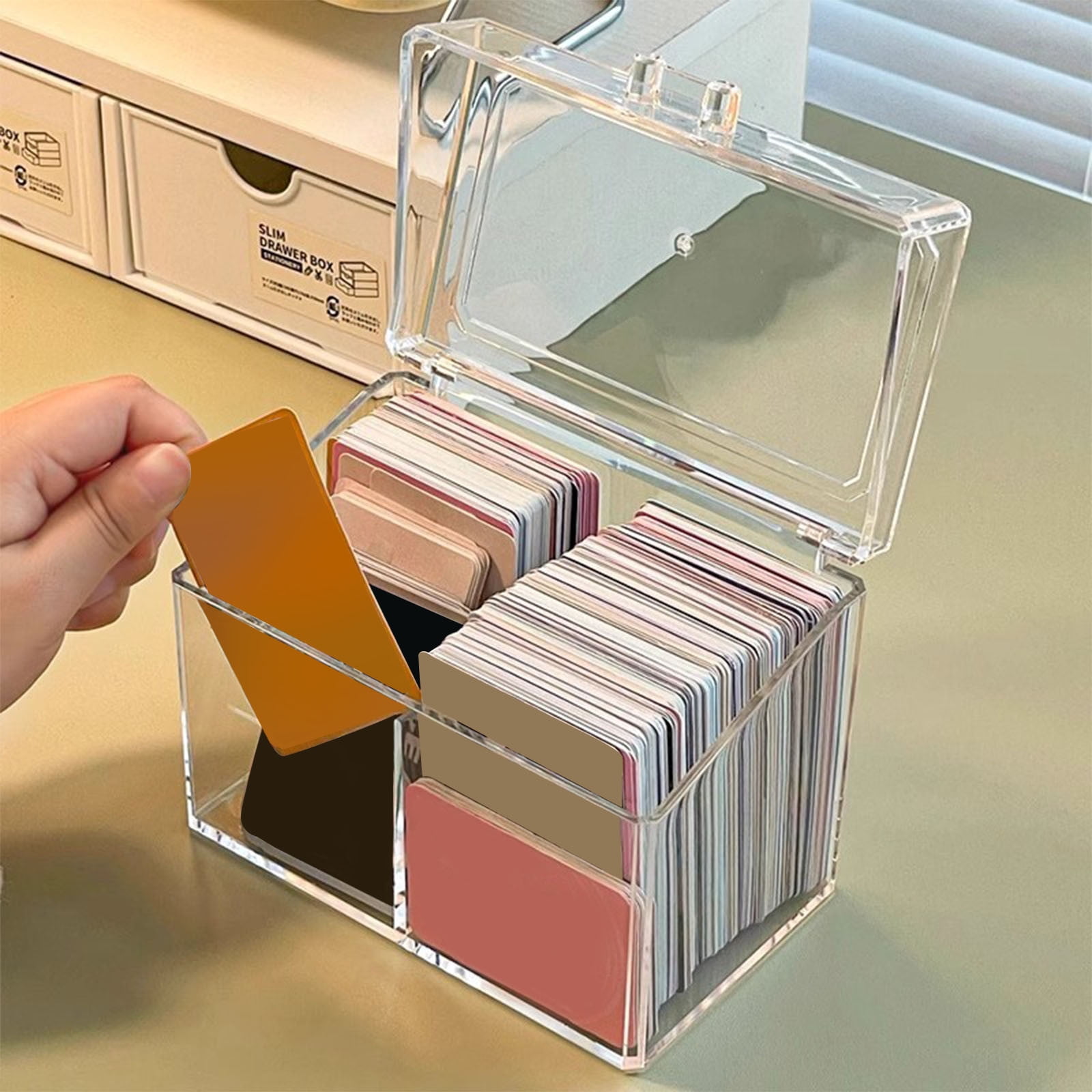 Clear Acrylic Card Storage Box | Premium Playing Card Organizer | Multi ...