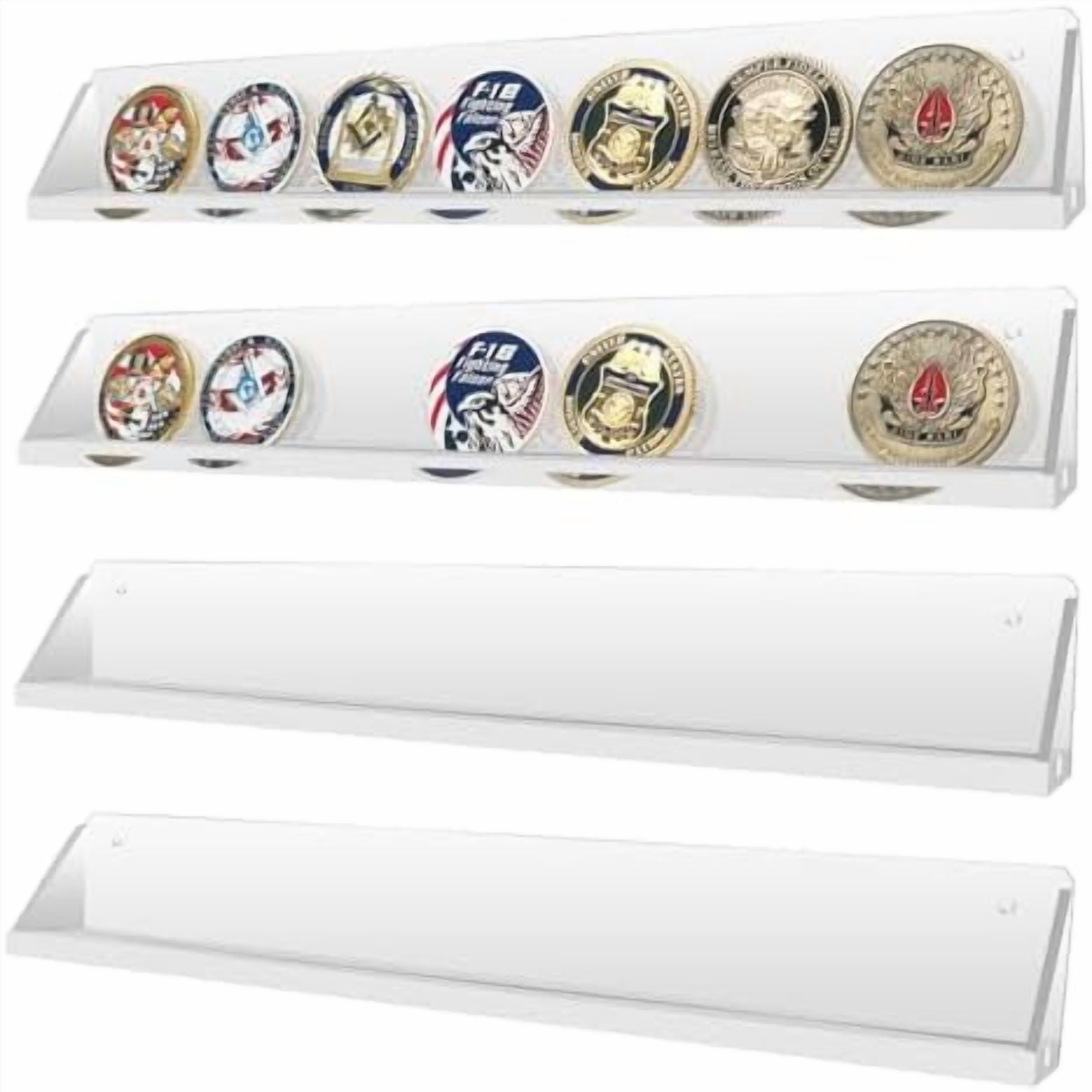 Clear Acrylic Challenge Coin Display Holder,Wall Mounted Acrylic Casino ...