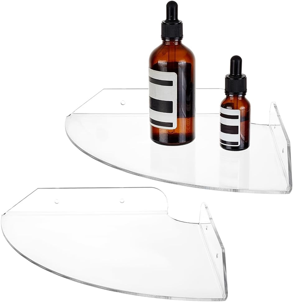 Clear Acrylic Corner Shelf Mounting Shelf Floating Corner Shelves with ...