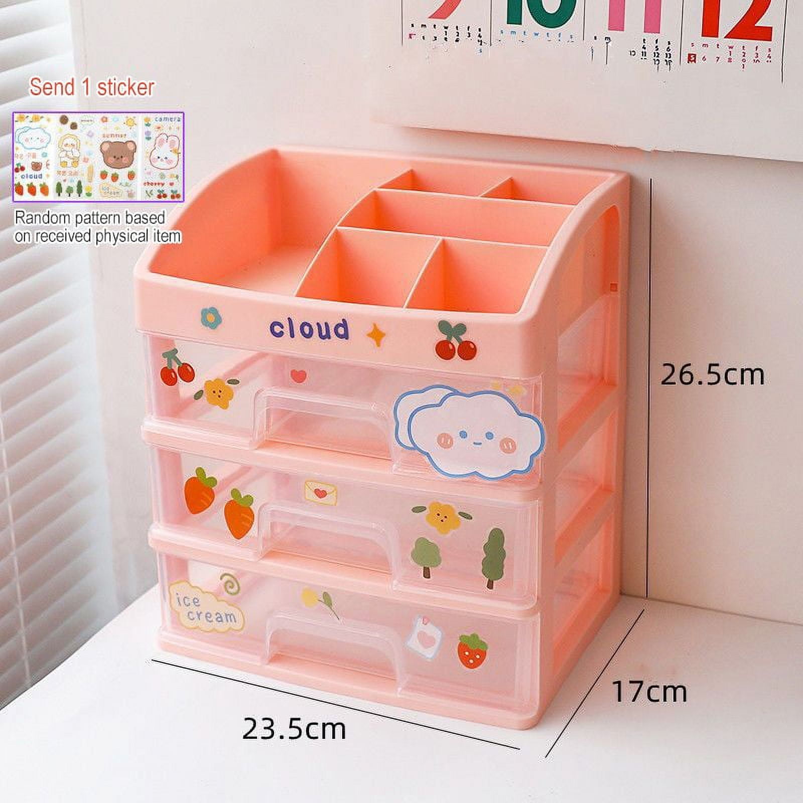 Clear Acrylic Cosmetic Organizer with Drawers: Desk Storage Solution ...