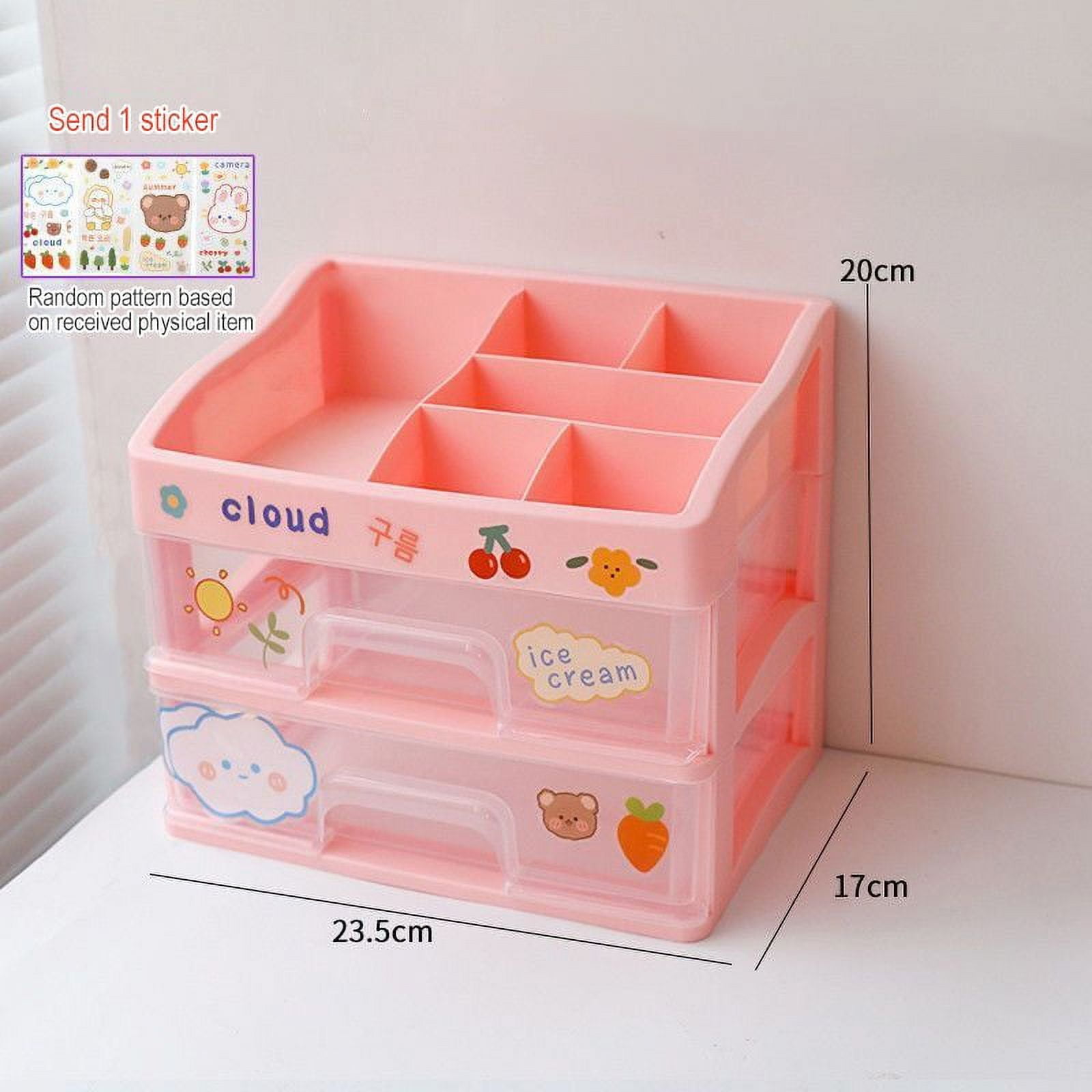 Clear Acrylic Cosmetic Organizer with Drawers: Desk Storage Solution ...