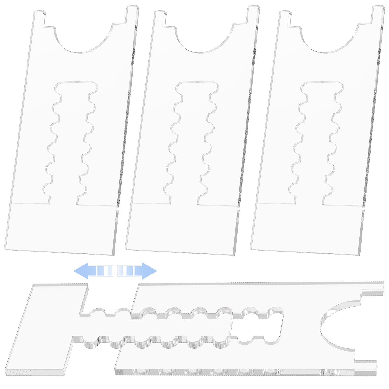 Clear Acrylic Couch Bed Stopper 4 Pack Adjustable Couch Wall Spacer 6. ...