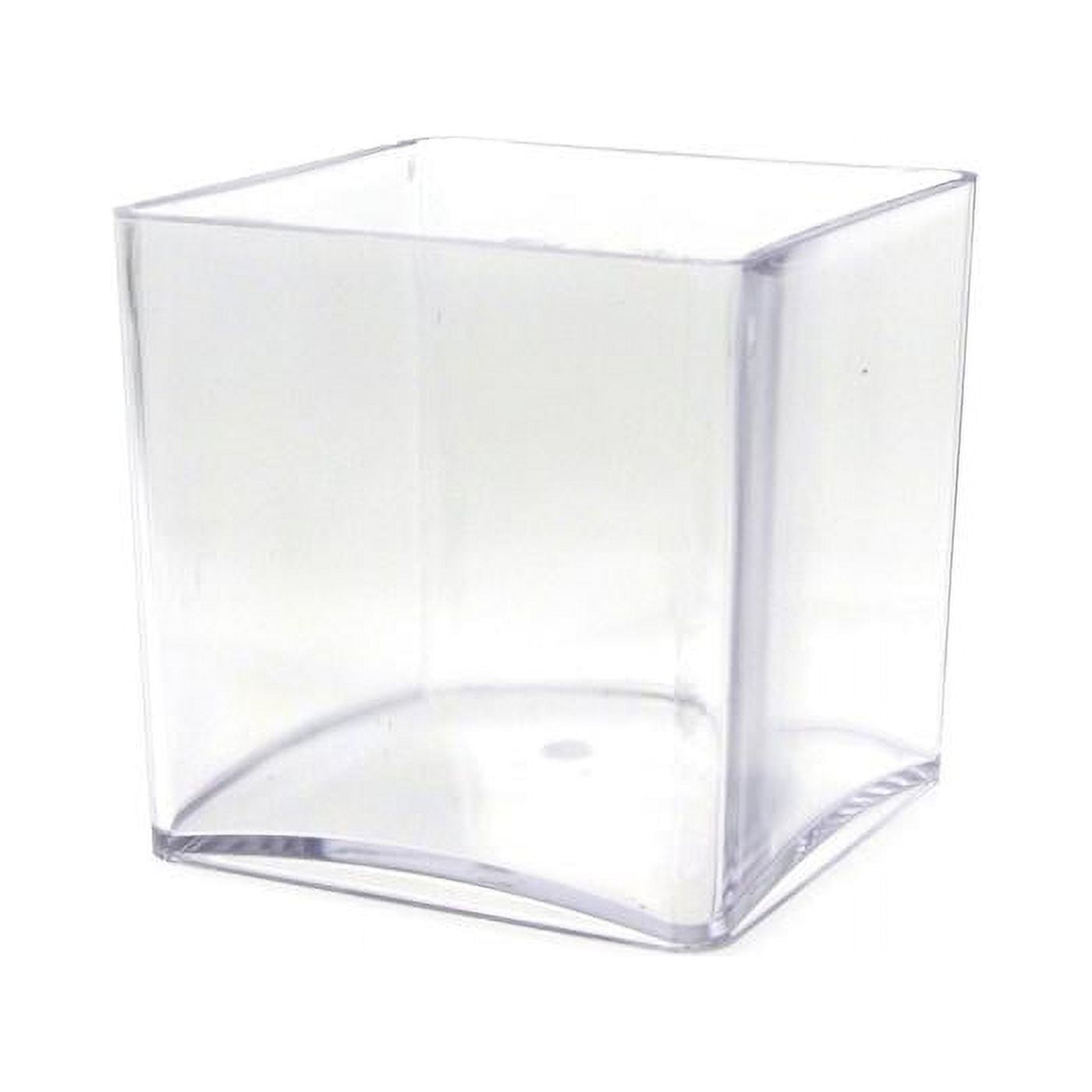 Clear Acrylic Cube Vase Display, 4-Inch x 4-Inch - Walmart.com