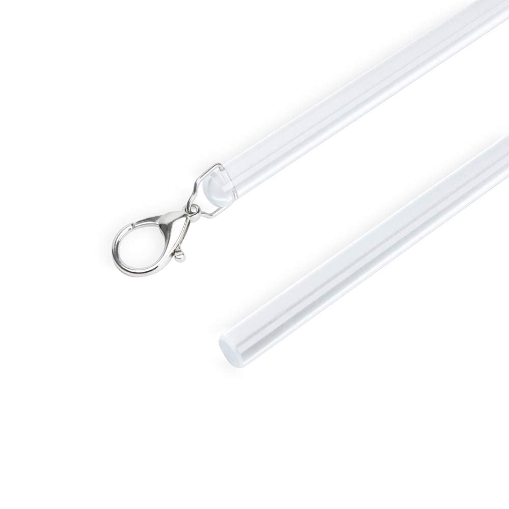 Clear Acrylic Curtain Pull Rod 2 Pack, 40 Inch Long Invisible Push Wand ...