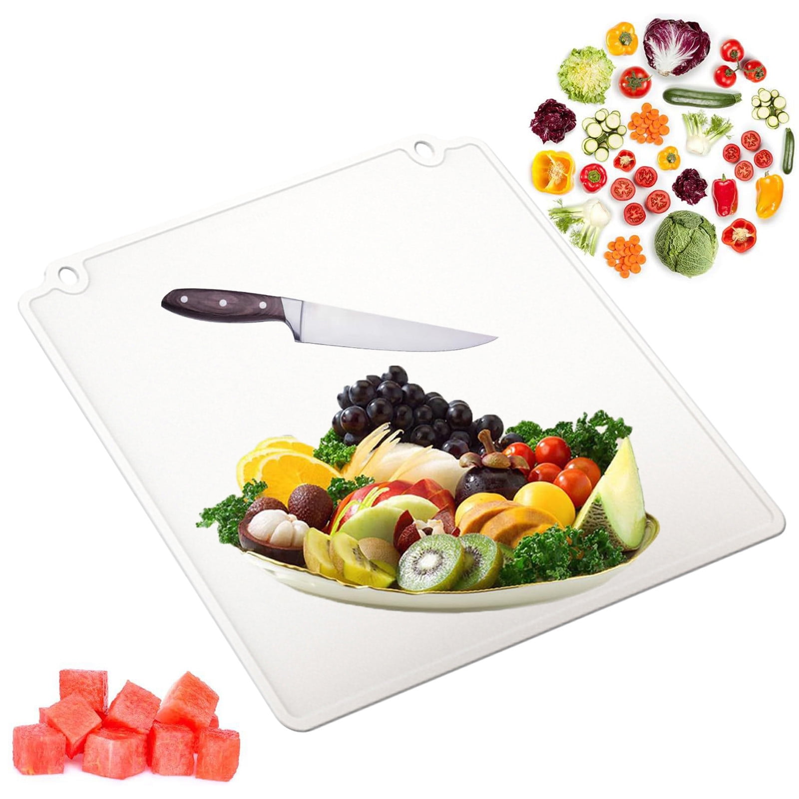 Clear Acrylic Cutting Board for Kitchen | 11.8" x 9.8" Non-Slip ...