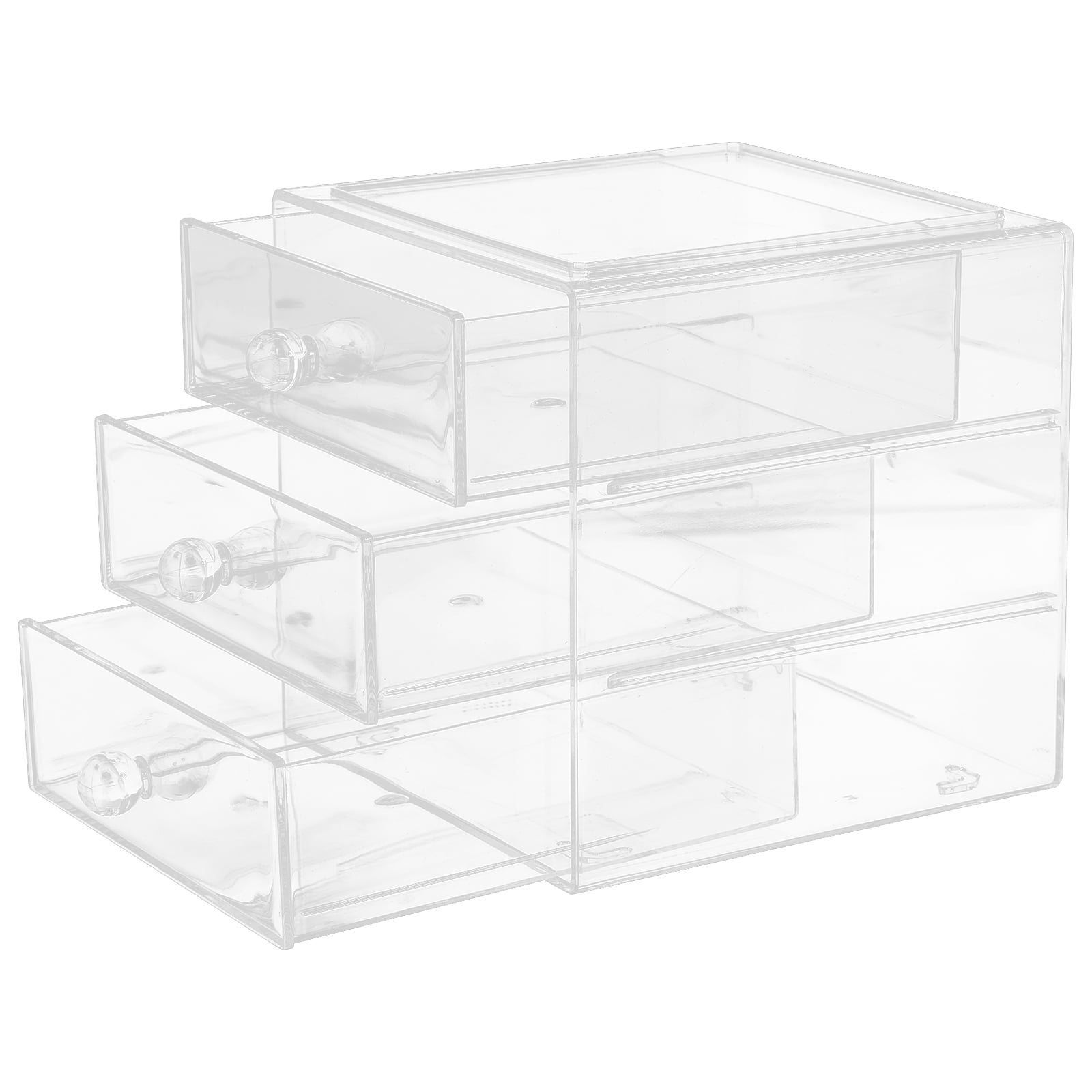 Clear Acrylic Desk Organizer Drawer Design Storage Holder Makeup ...