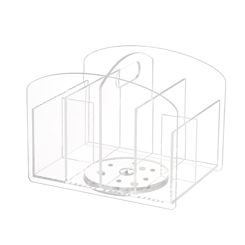 Clear Acrylic Desk Organizer with Sections for Art Supplies Makeup ...