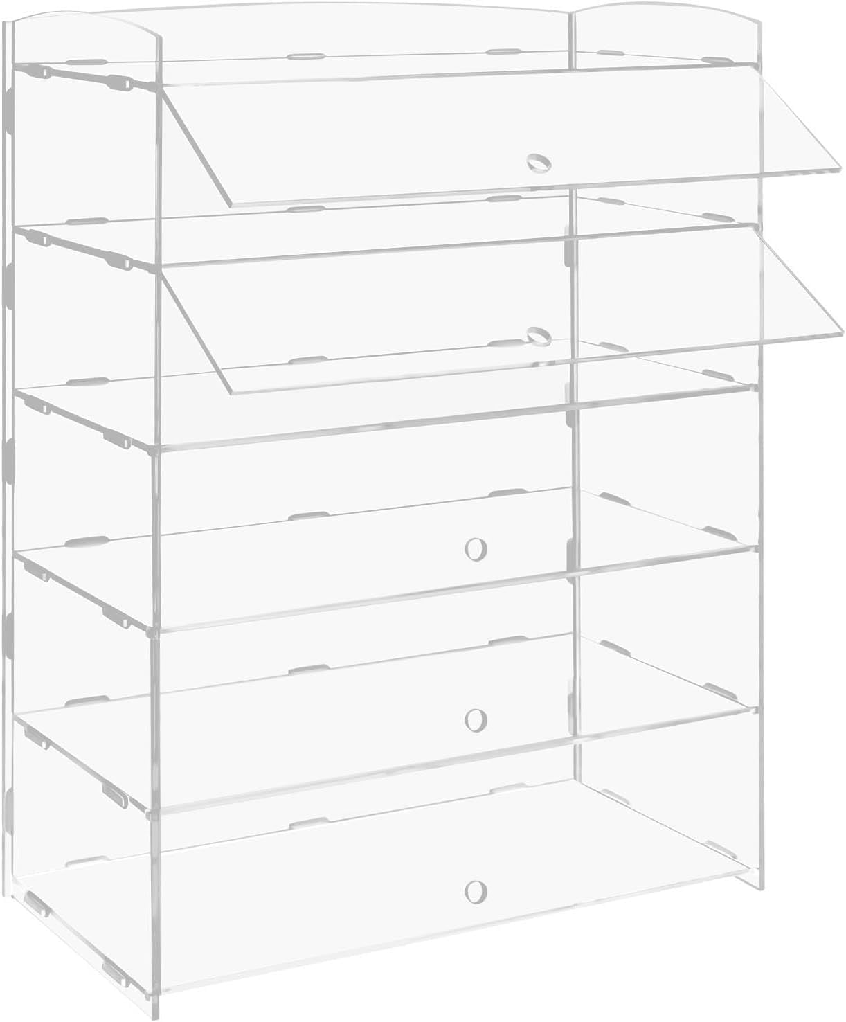 Clear Acrylic Display Box Case 5 Tiers 18.7*8.46*24.4 Bakery Countertop ...