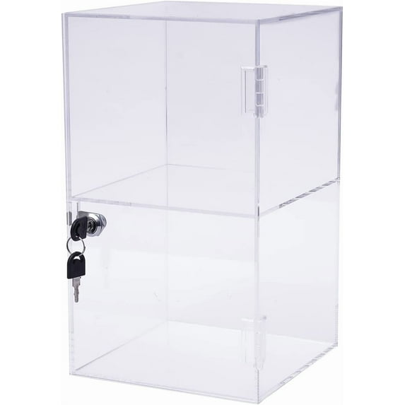 Clear Acrylic Display Case, 2 Layer Transparent Countertop Showcase ...