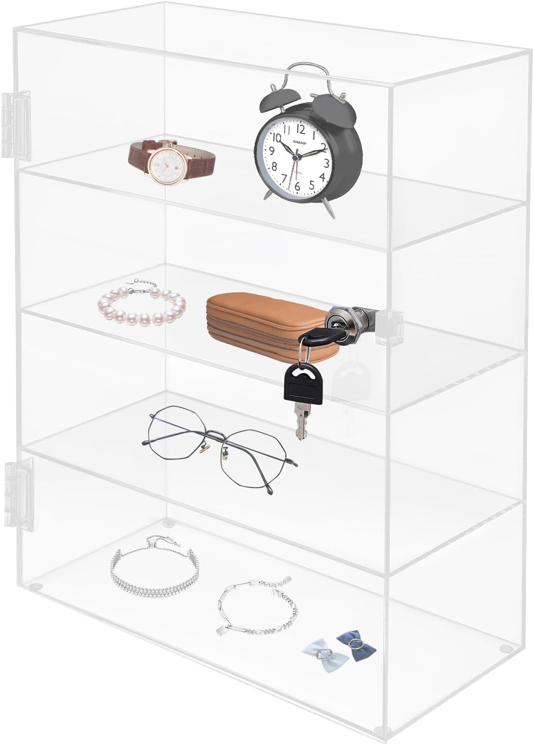 Clear Acrylic Display Case 4 Layer 11.8''x5.9''x15.7'' Retail ...