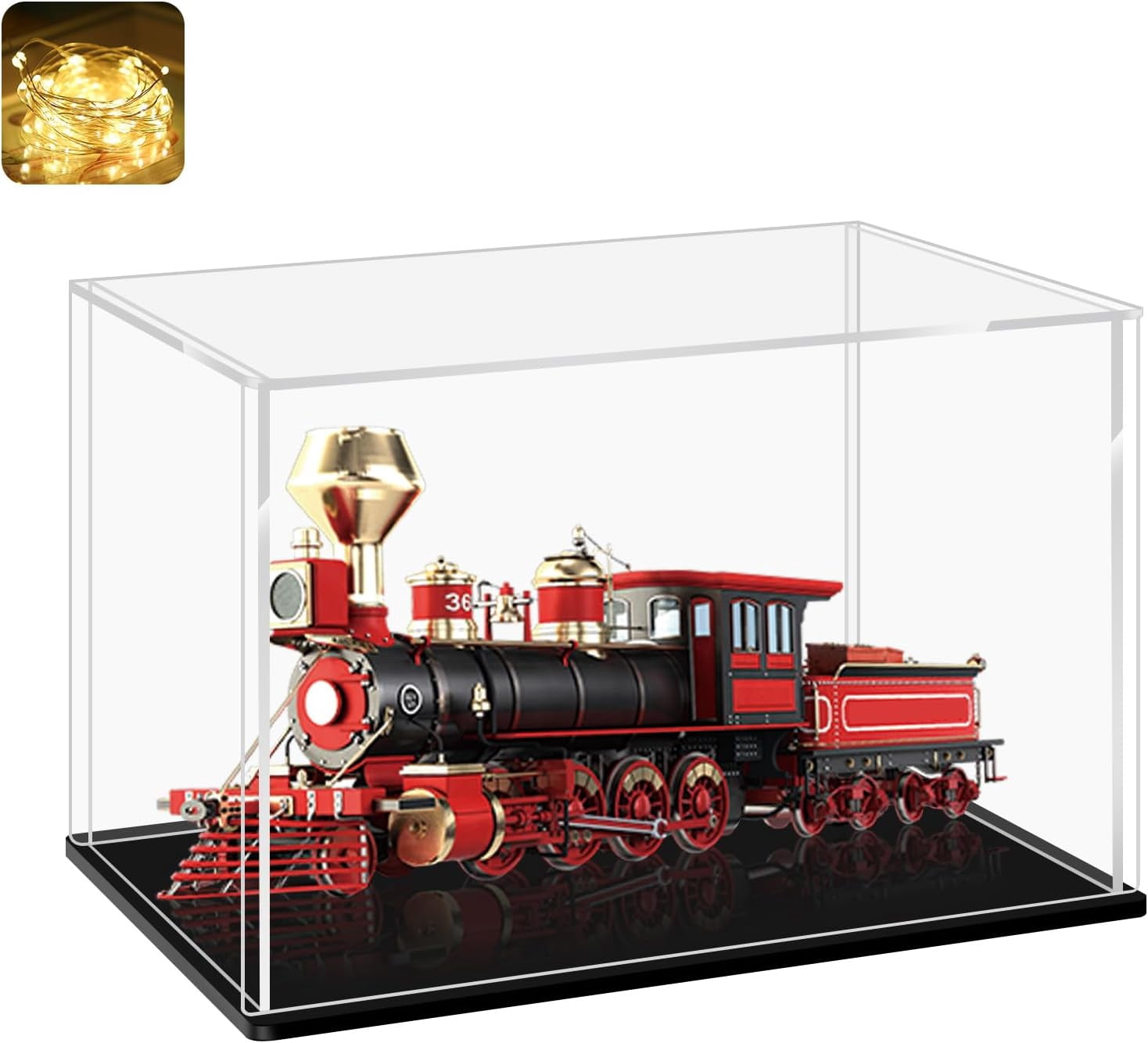 Clear Acrylic Display Case, Assemble Horizontal Display Box Stand with ...