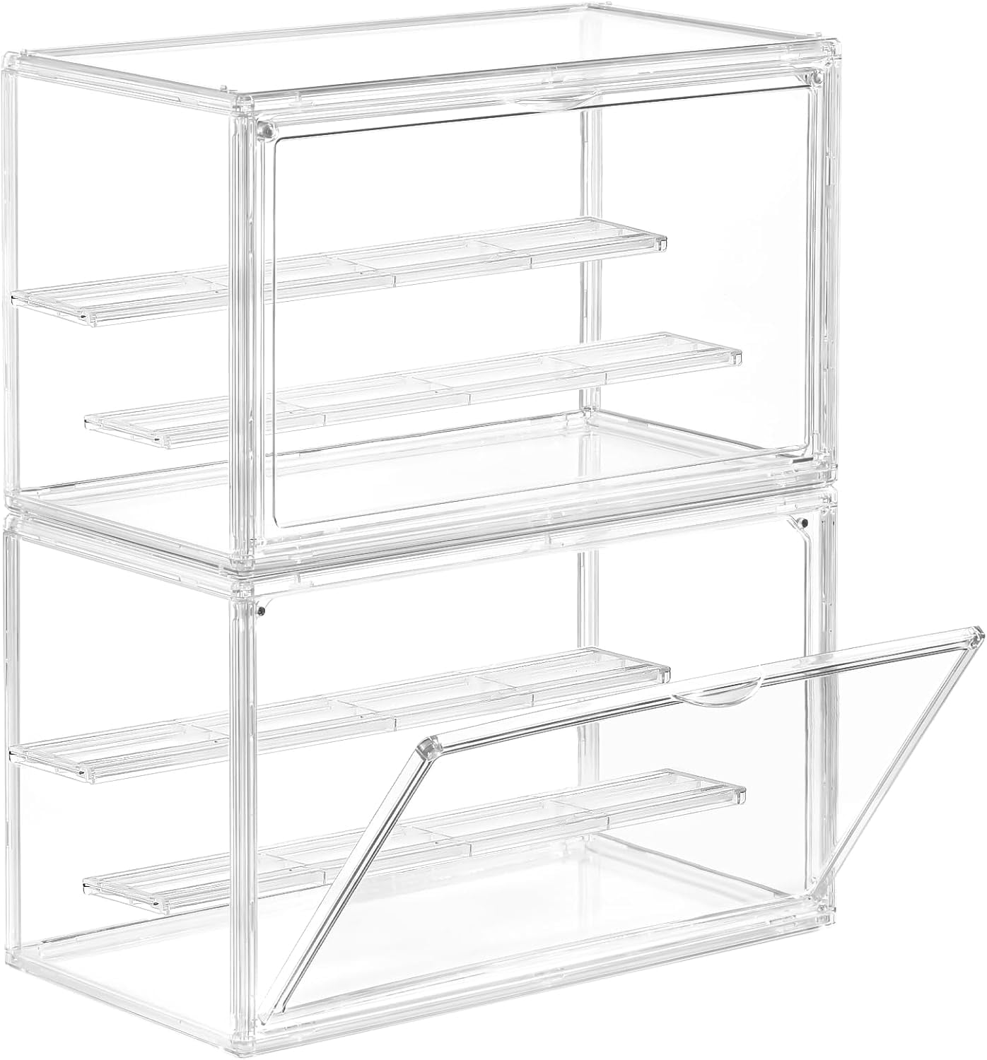 Clear Acrylic Display Case for Collectibles - 3-Tier Adjustable Figure ...