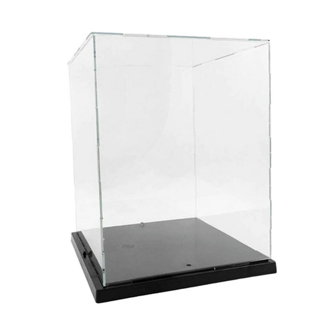 Clear Acrylic Display Case Countertop Box Cube for Dolls Miniature ...