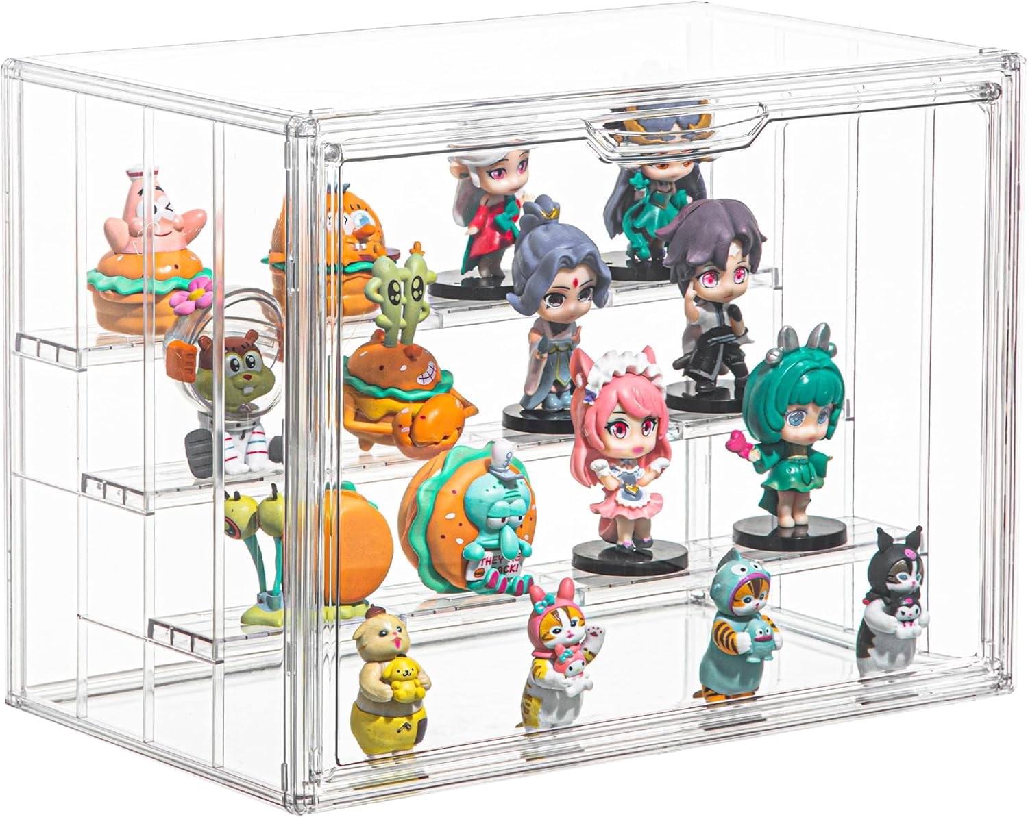 Clear Acrylic Display Case for Figures 4 Layer Figure Display Shelf ...
