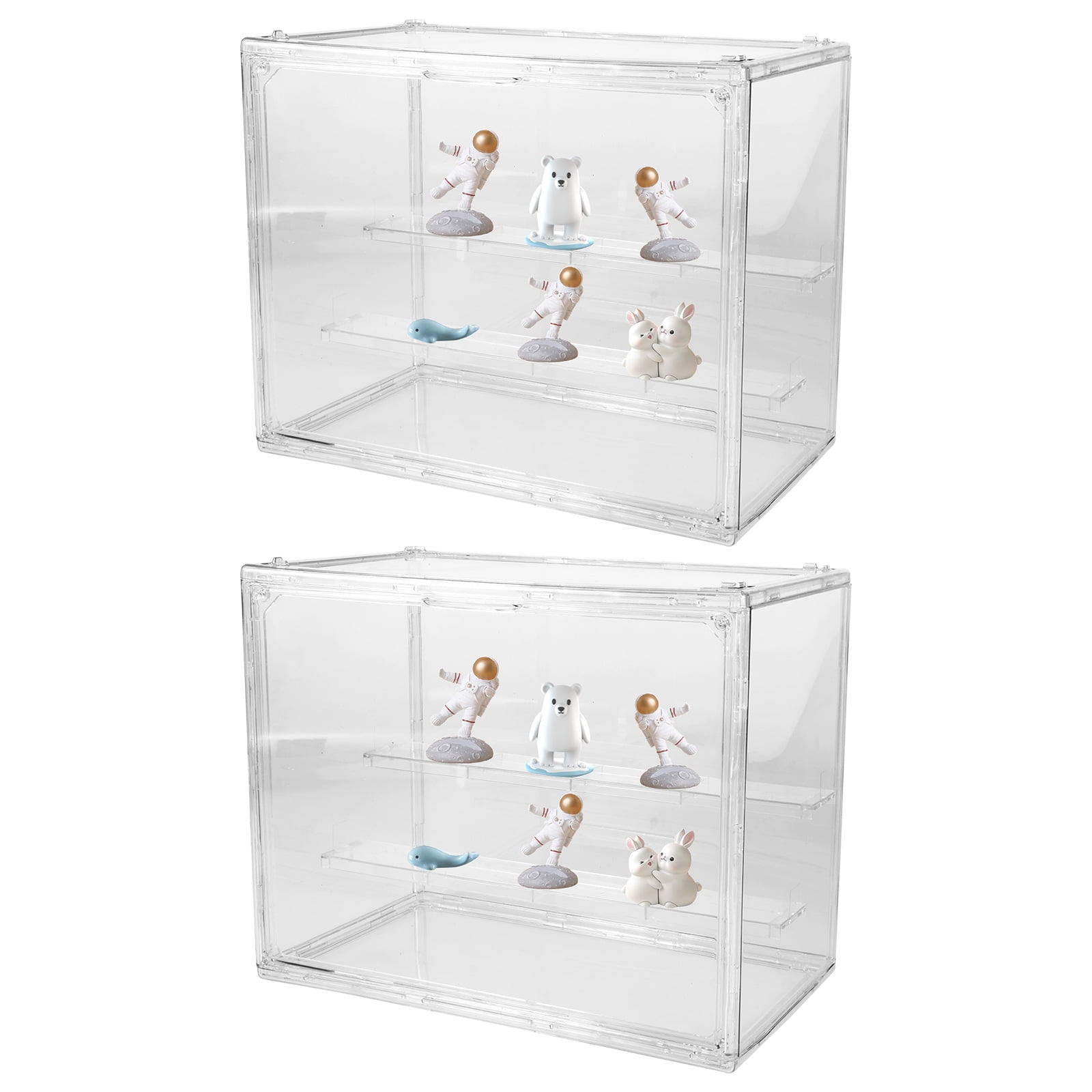 Clear Acrylic Display Case Set Versatile Space Saving Display Box Stand ...