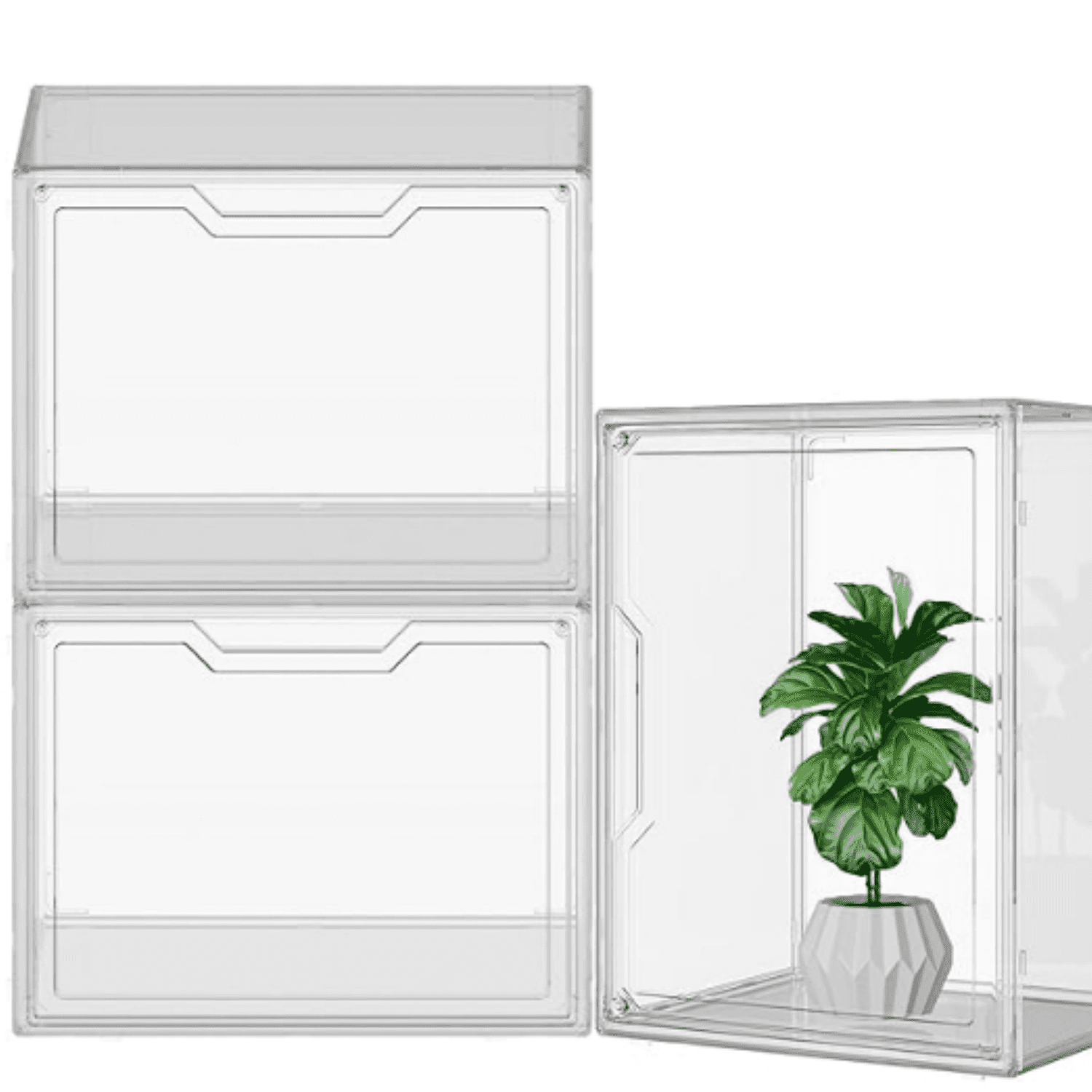 Clear Acrylic Display Case, Stackable Sneaker Shoe Box Transparent ...