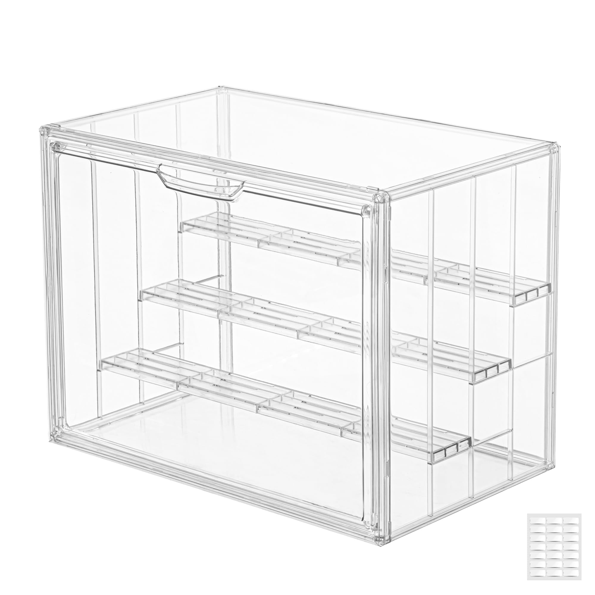 Clear Acrylic Display Case Upgrade 4 Tier Figure Display Case with 3 ...
