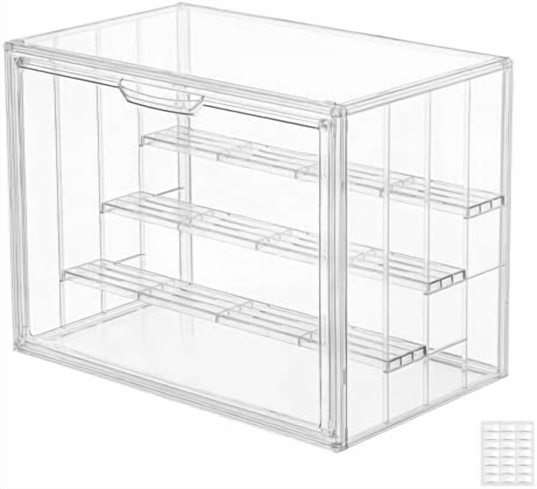Clear Acrylic Display Case Upgrade 4 Tier Figure Display Cases with 3 ...