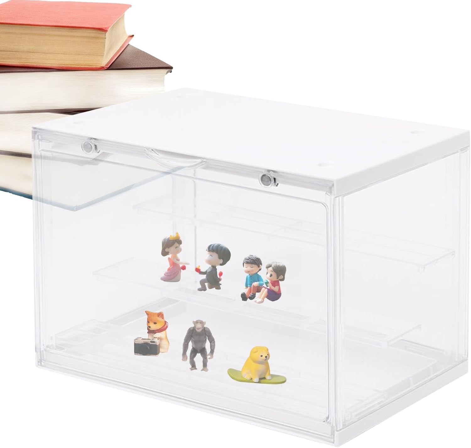 Clear Acrylic Display Case with Magnetic Lid - Large Stackable ...
