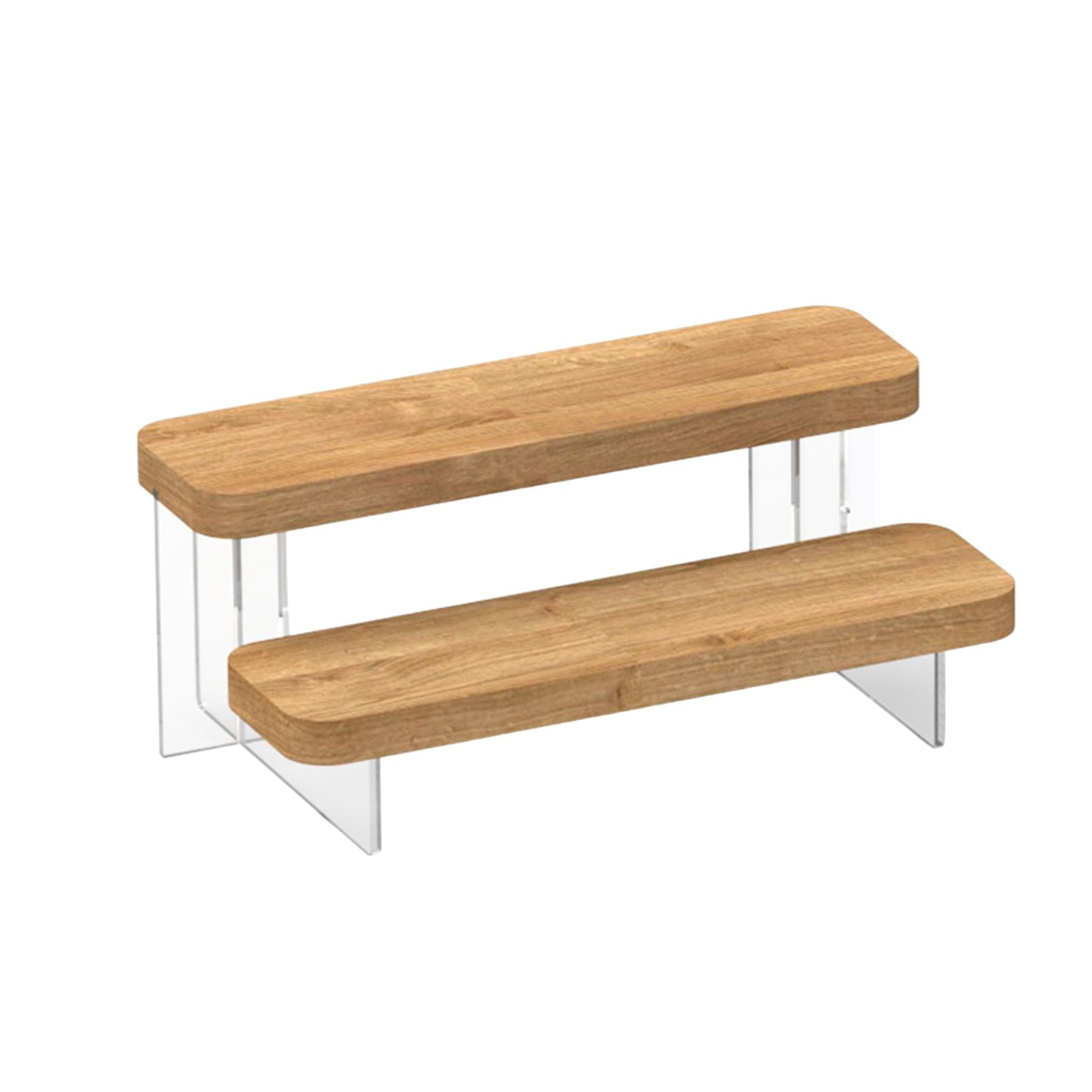 Clear Acrylic Display Riser Shelves Organizer Storage Display Case ...