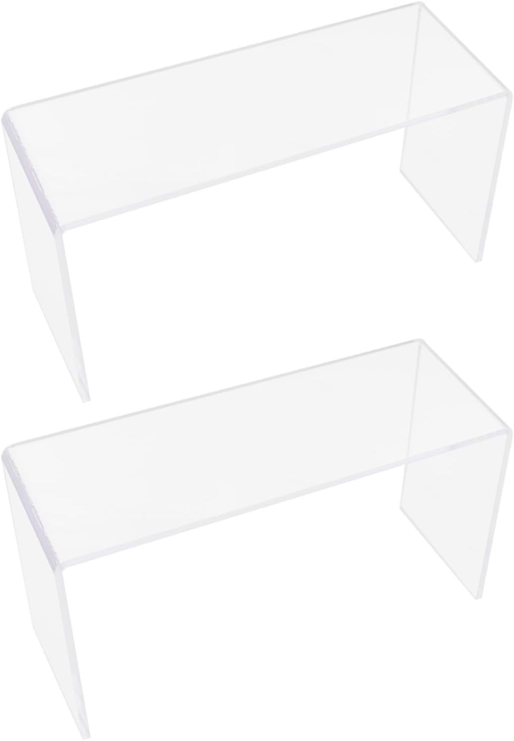Clear Acrylic Display Risers, Thickened Transparent Display Stand Shelf ...