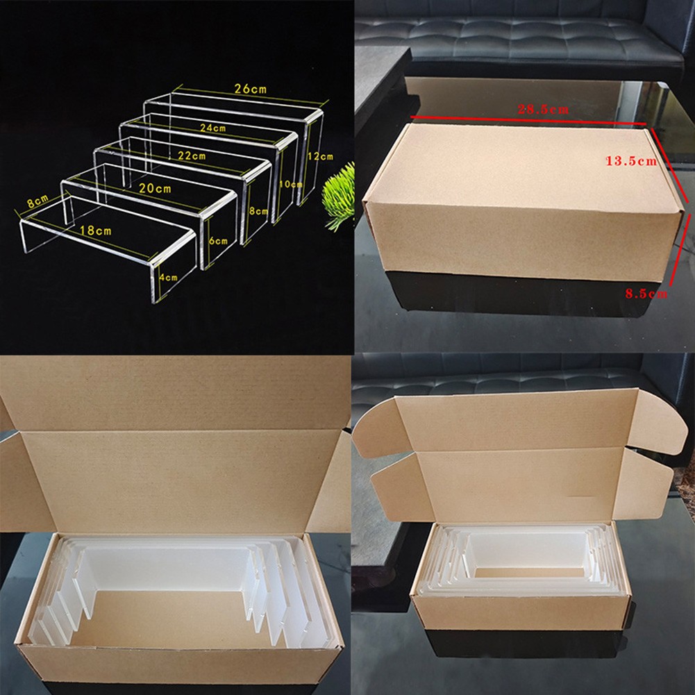 Clear Acrylic Display Stand For Anime Figures Cupcake Shelf Organizer ...