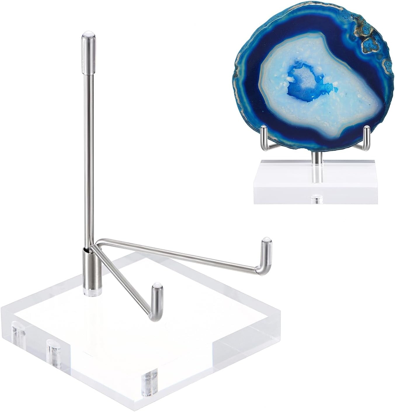 Clear Acrylic Display Stand Holder with Adjustable Metal Arms Display ...