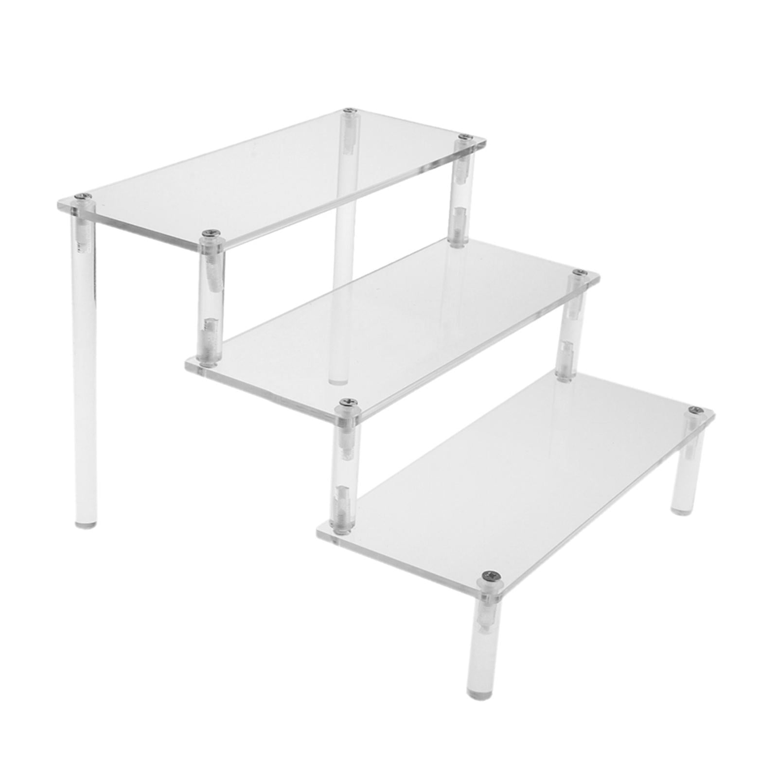 Clear Acrylic Display Stand Riser Shelf Large Holder Storage Rack for ...