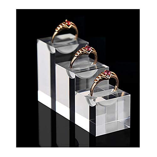 Clear Acrylic Display Stands for Rings High Grade Shiny Blocks Trade ...