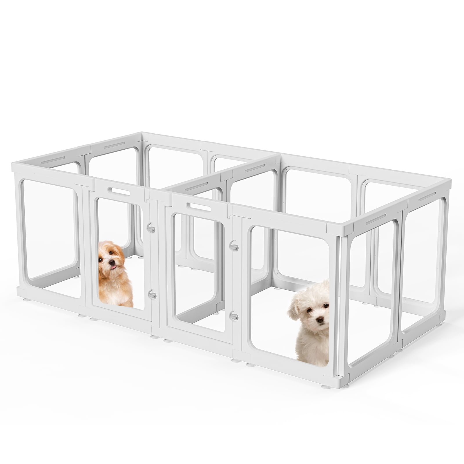 Clear Acrylic Dog Playpen with Door, Transparent Dog Play Pen Indoor ...